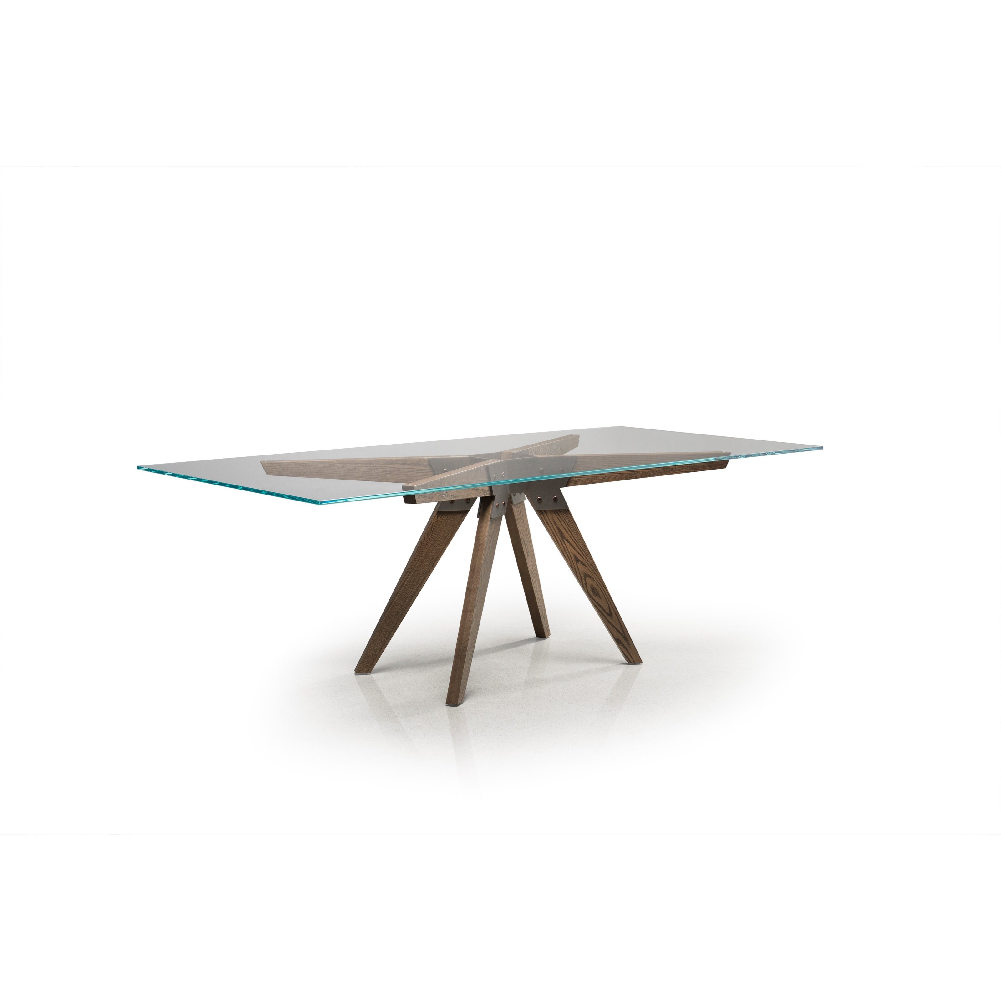 Trica Contemporary Tables Soul 36" x 72" Rectangular Glass Top Dining ...
