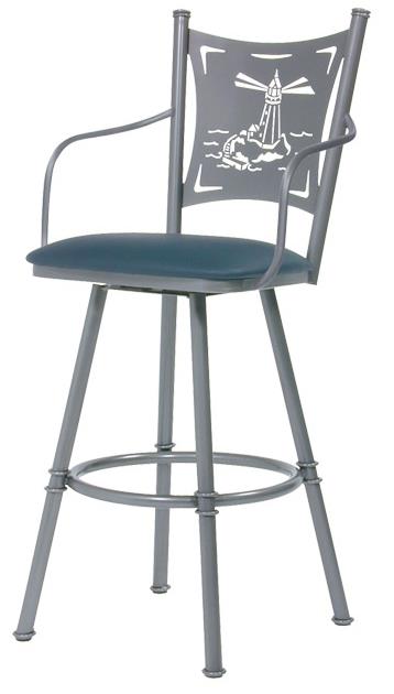 Trica Transitional Bar Stools Creation II Swivel Bar Stool with Arms ...