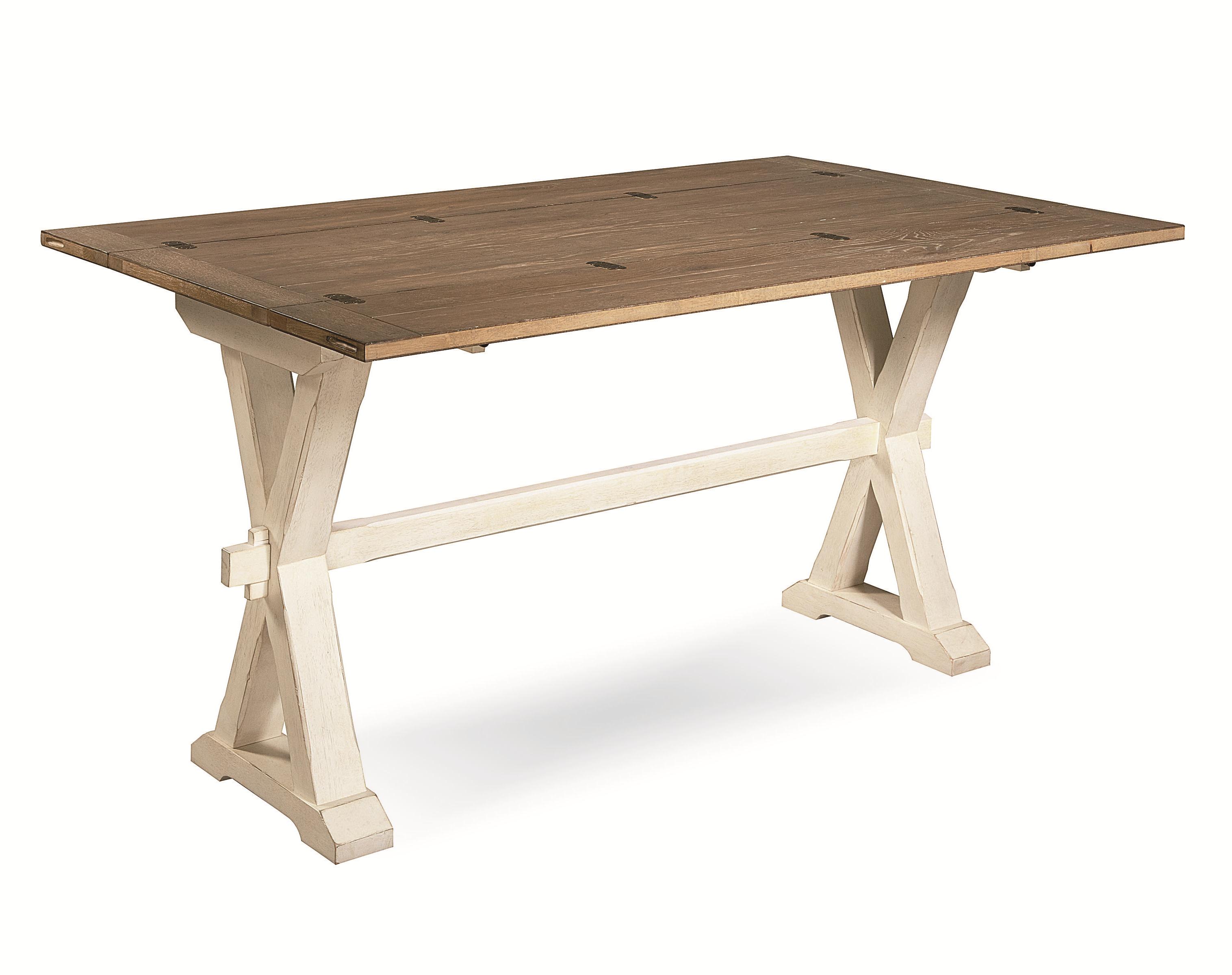 Universal Curated 128816 Drop Leaf Console Table with X-Shaped ...