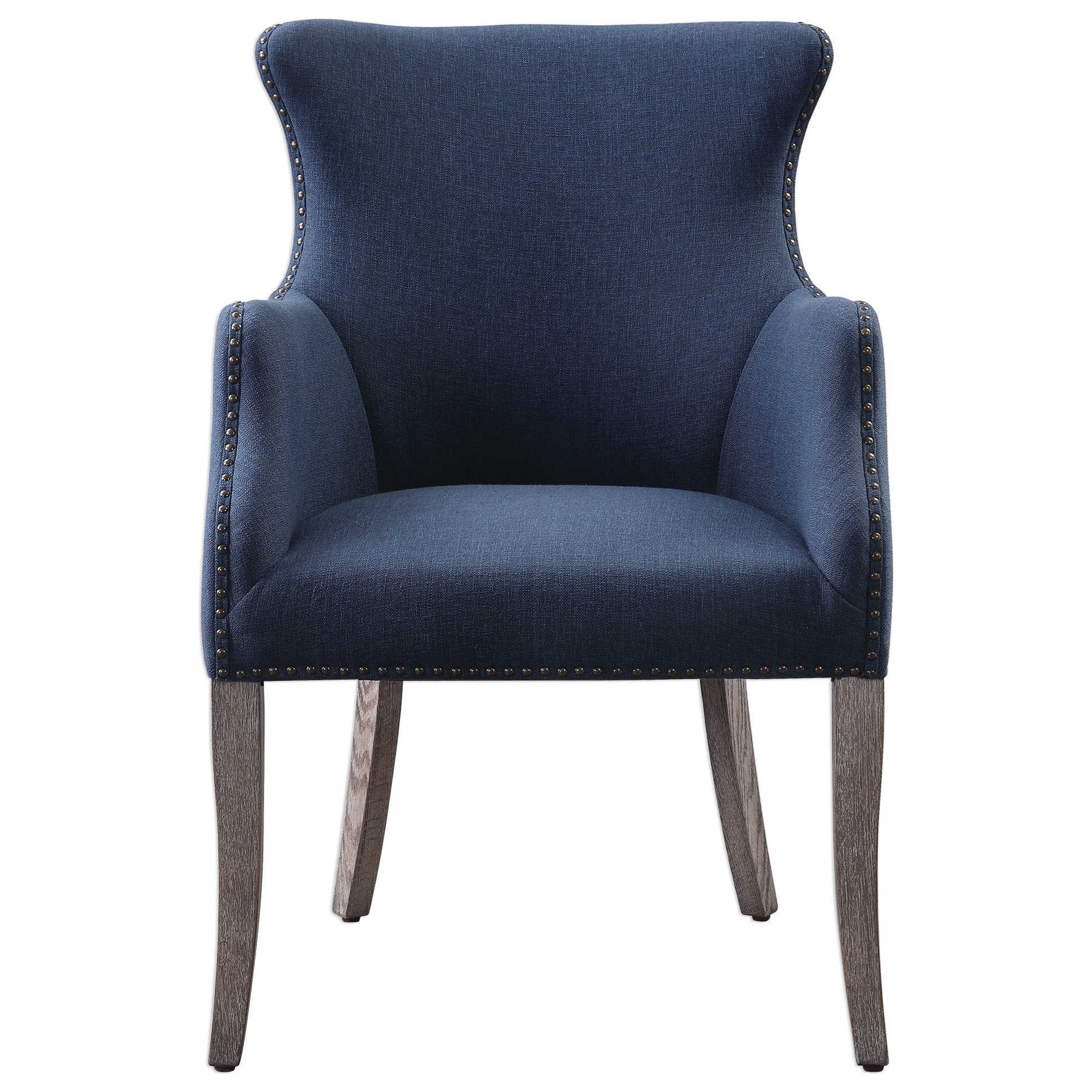 Uttermost Accent Furniture - Accent Chairs Yareena Blue Wing Chair ...