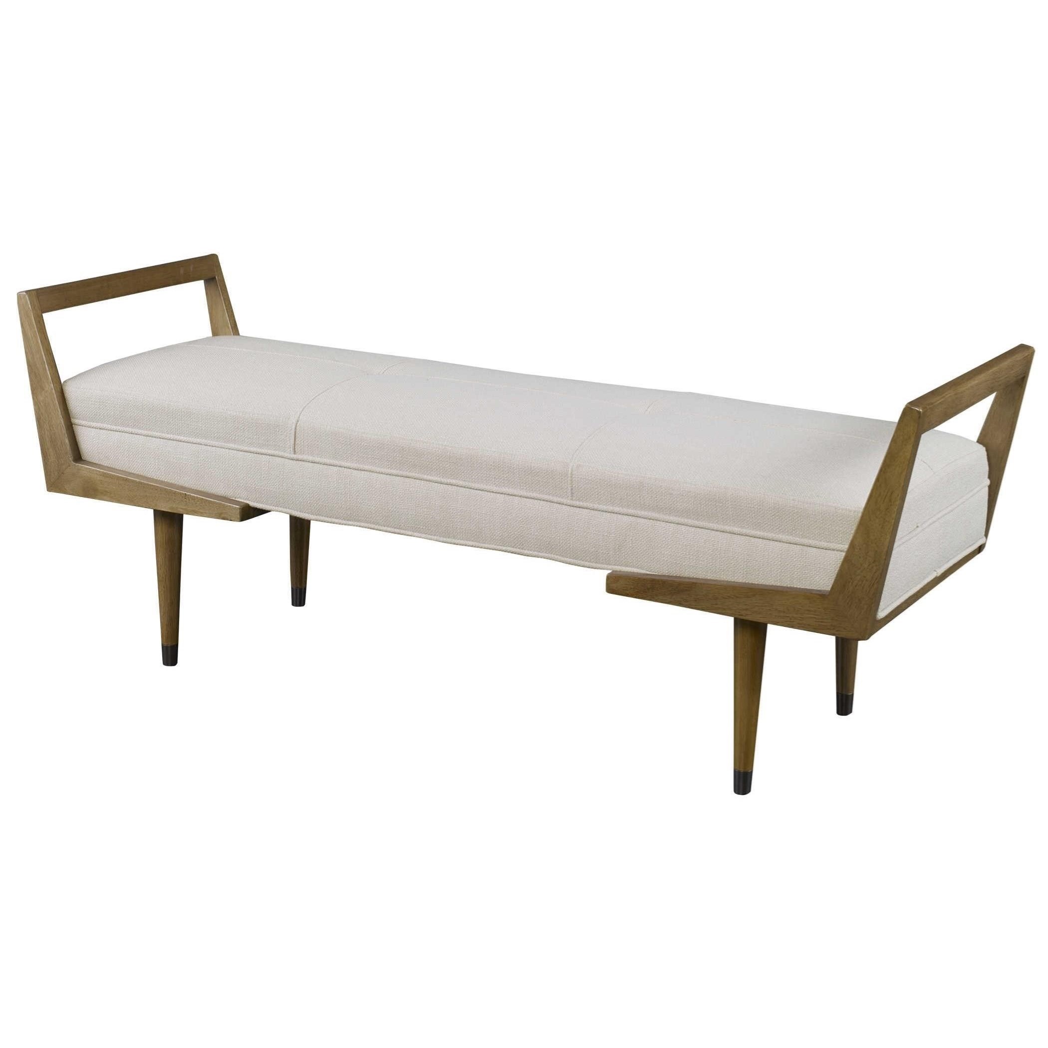 Uttermost Accent Furniture - Benches Waylon Modern Ivory Bench ...