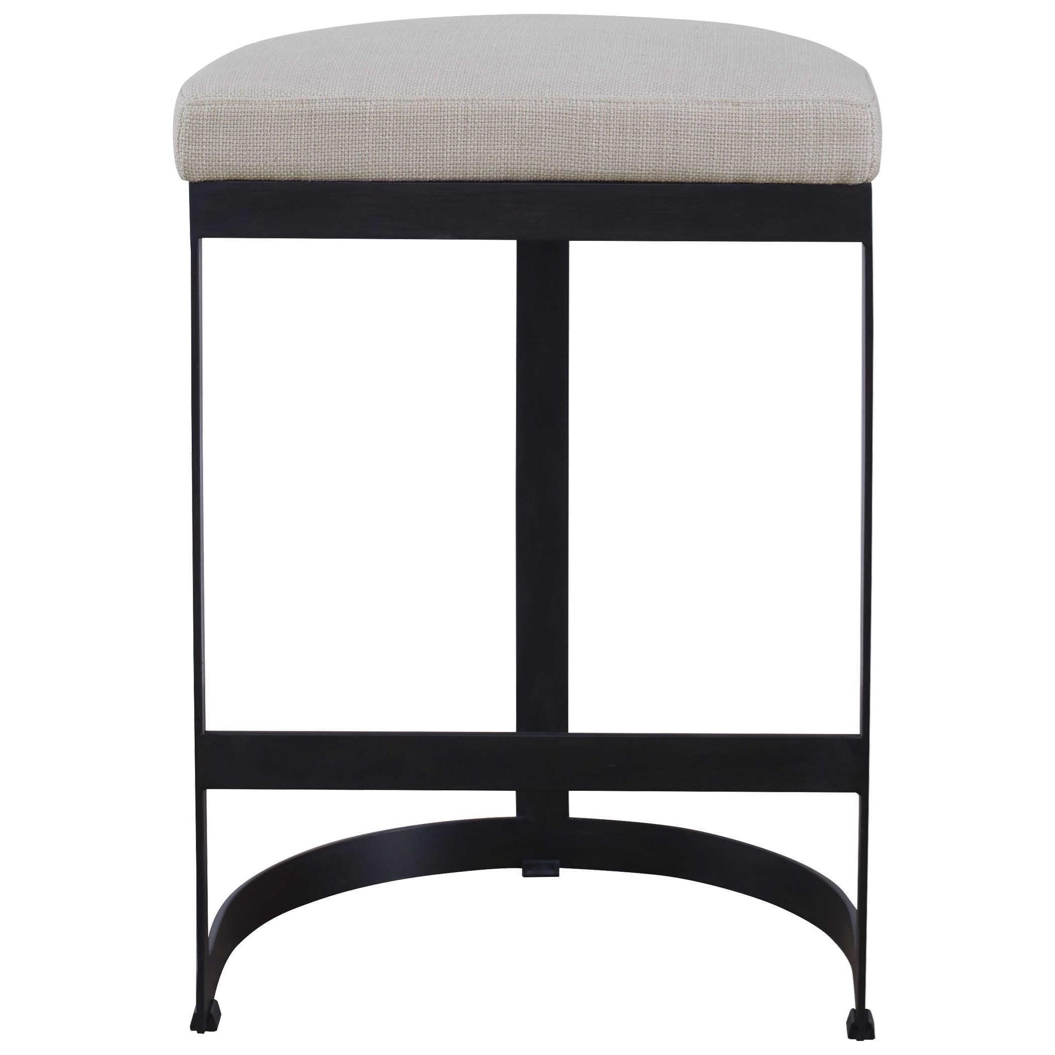 Uttermost Accent Furniture - Stools Ivanna Black Iron Counter Stool ...