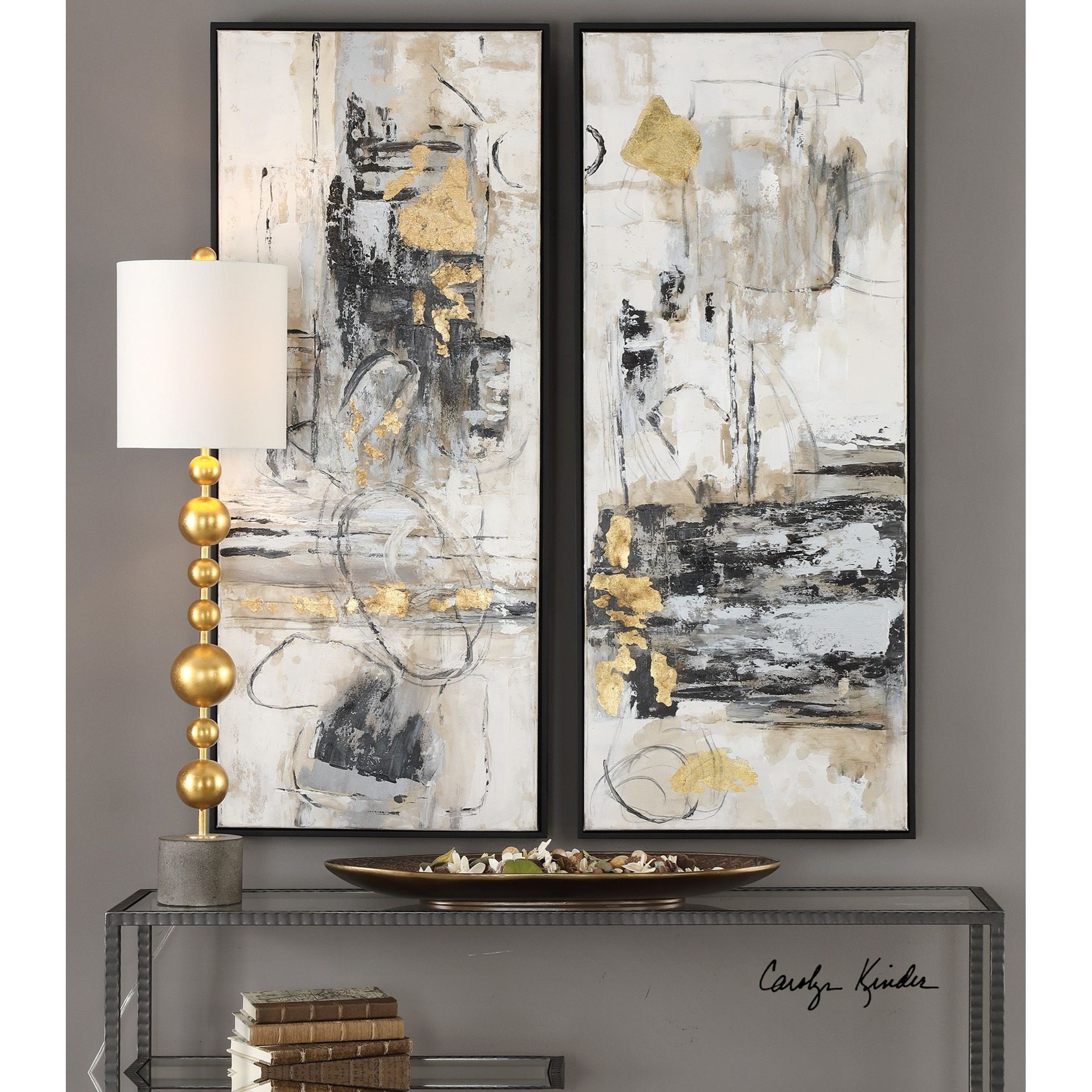 Uttermost Art Set of 2 Life Scenes Abstract Art | Wayside Furniture ...
