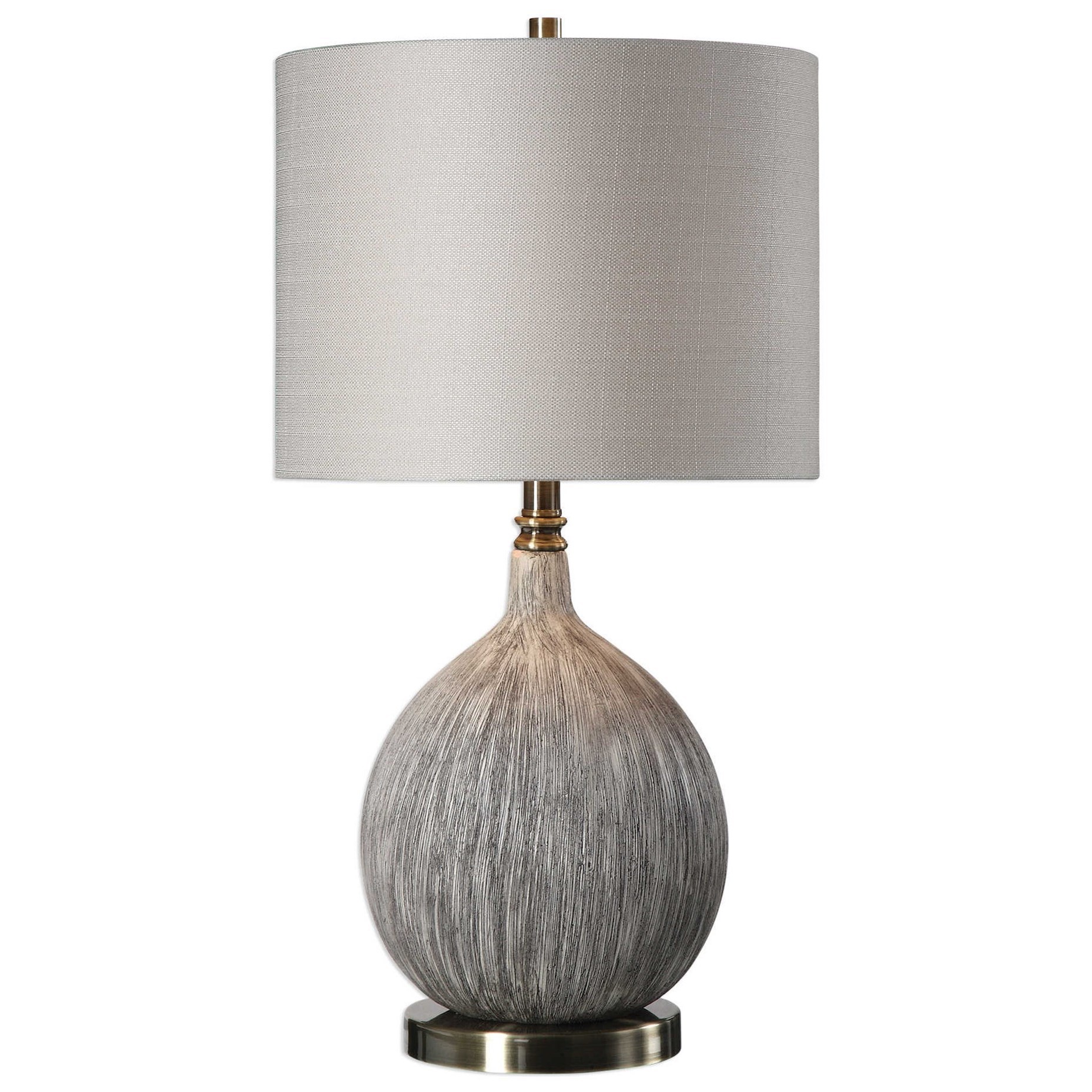 Uttermost Table Lamps Hedera Textured Ivory Table Lamp | Wayside ...