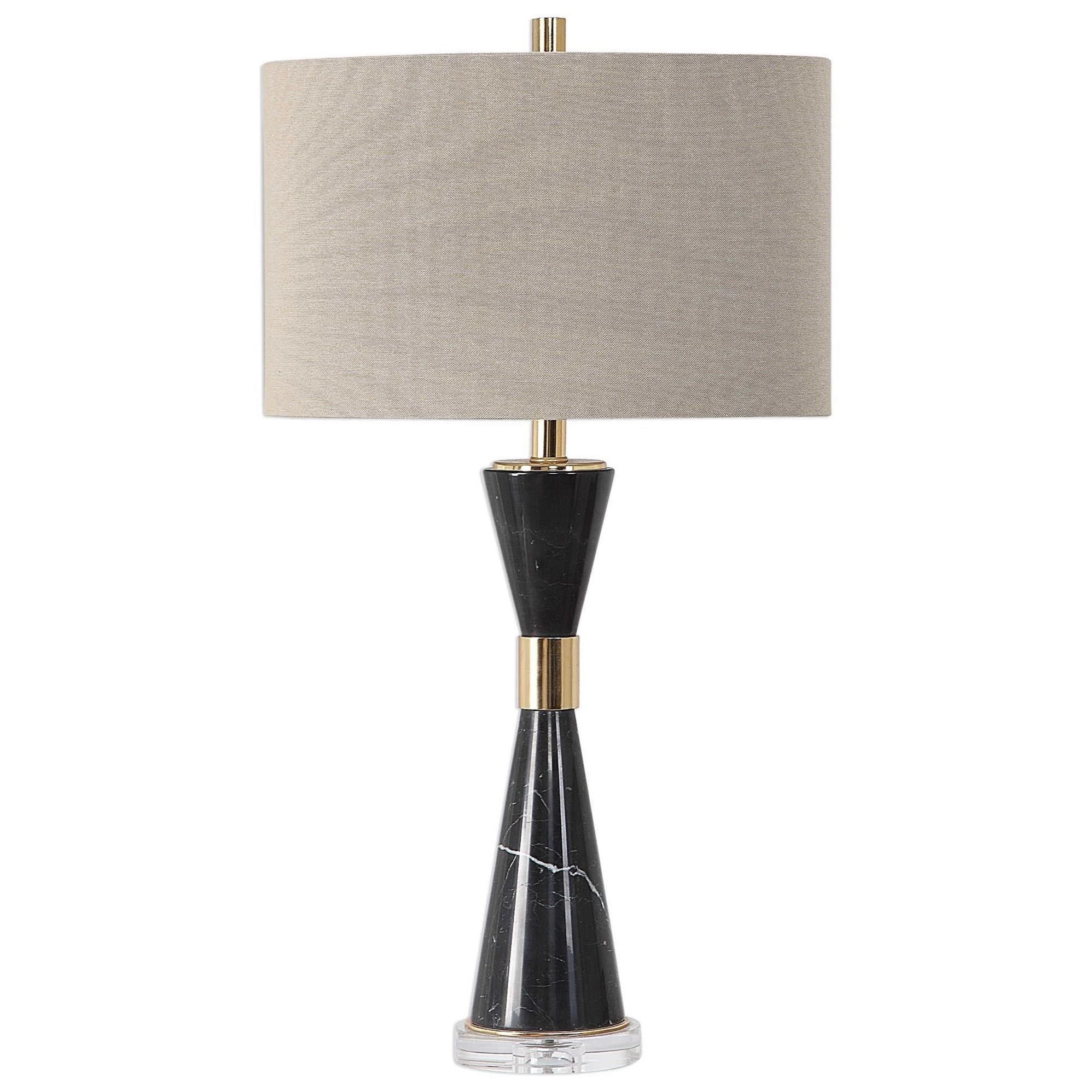 Uttermost Table Lamps Alastair Black Marble Table Lamp | Mueller ...