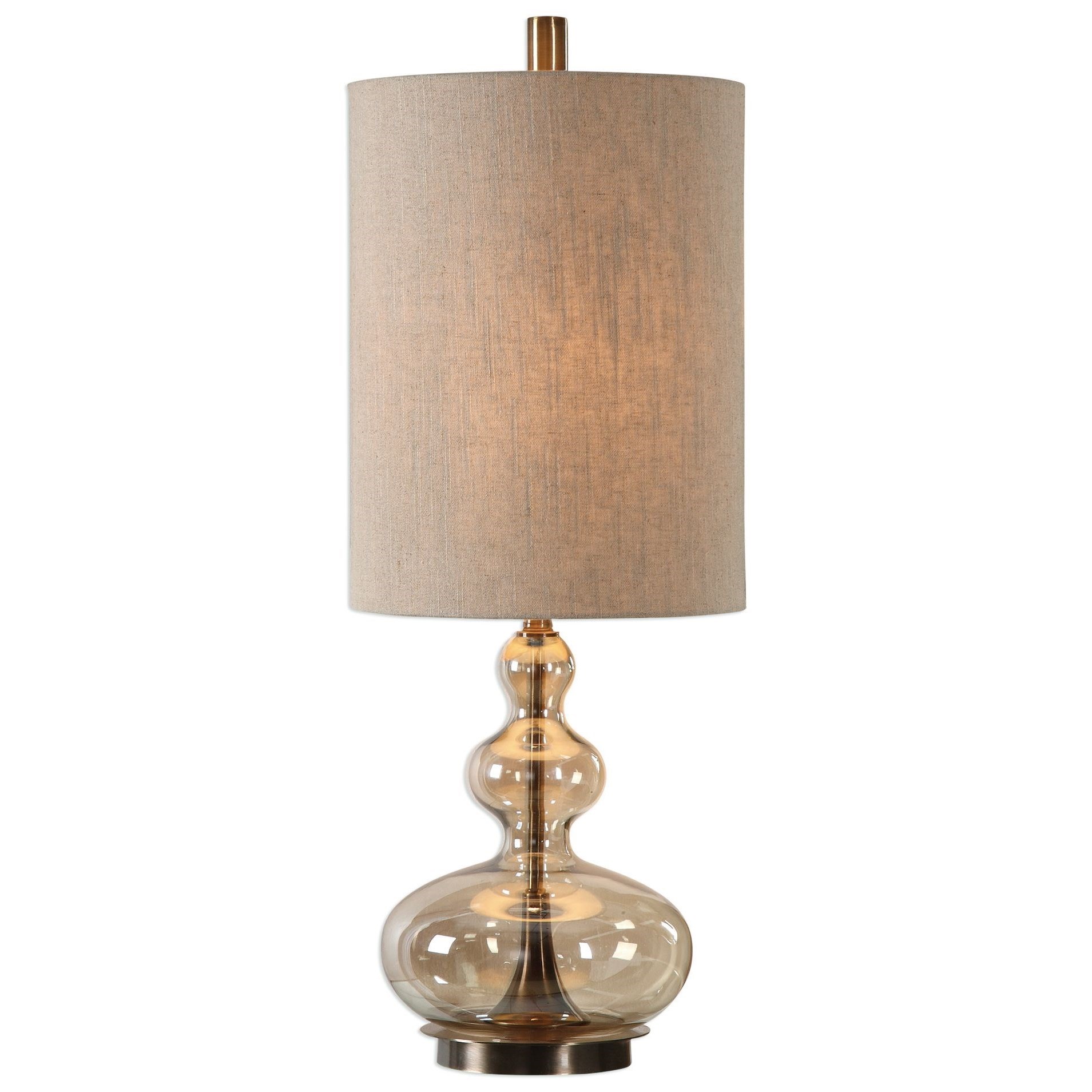 Uttermost Accent Lamps Formoso Amber Glass Table Lamp | Mueller ...