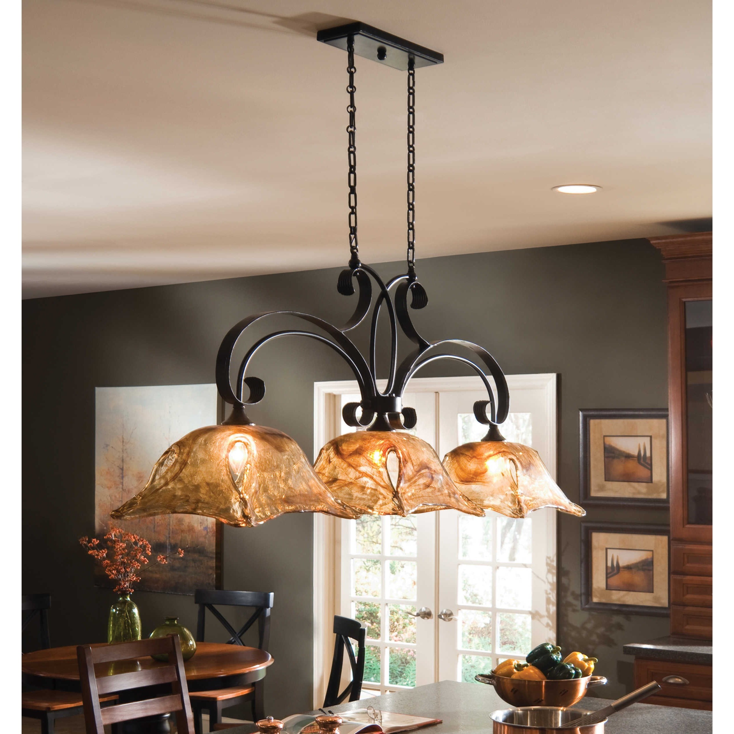 Uttermost Lighting Fixtures - Pendant Lights Vetraio 3-Light Kitchen ...