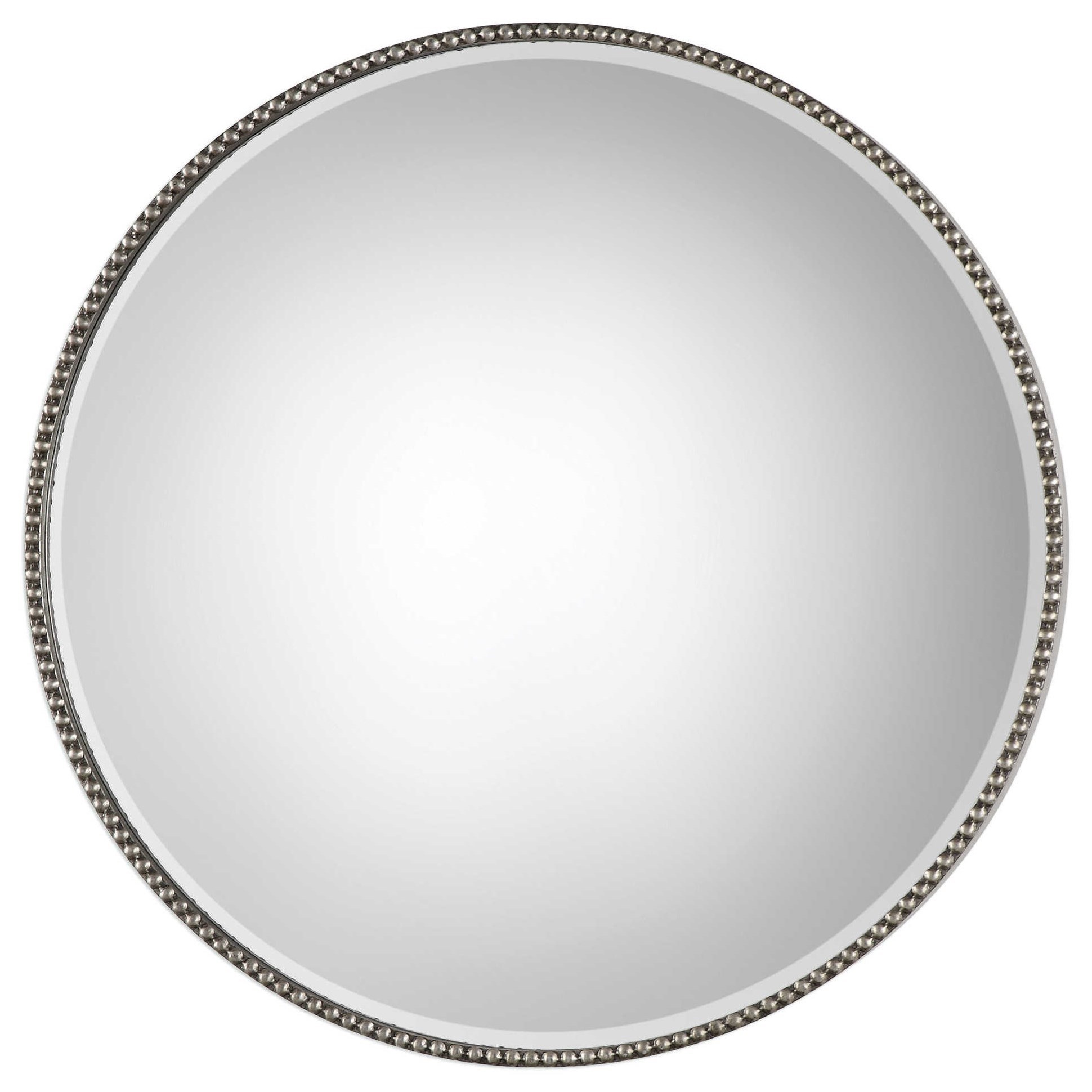 Gray Round Beaded Mirror at Rosemary Henry blog
