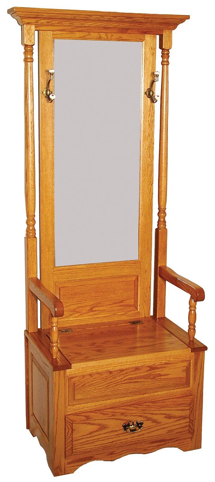 Wayside Custom Furniture Hall Seats Deluxe Hall Seat with Drawer ...