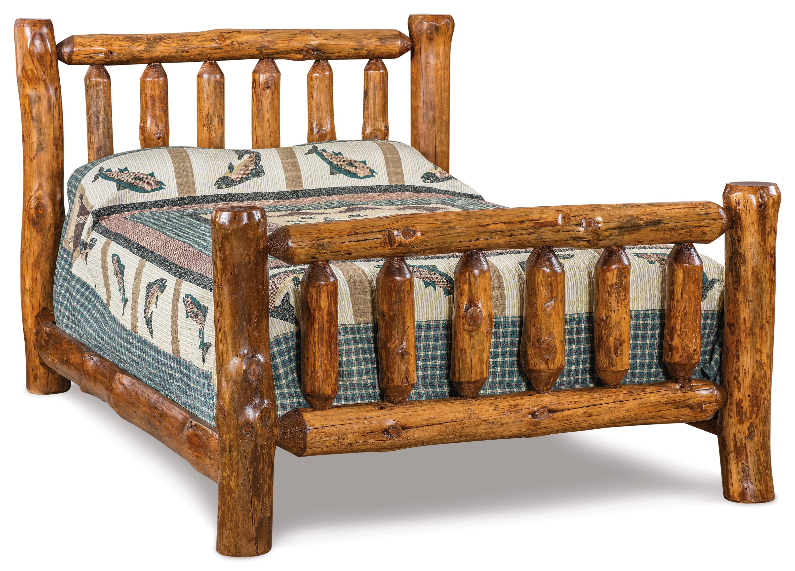 Fireside Log Furniture Log Bedroom Queen Log Bed | Wayside Furniture ...