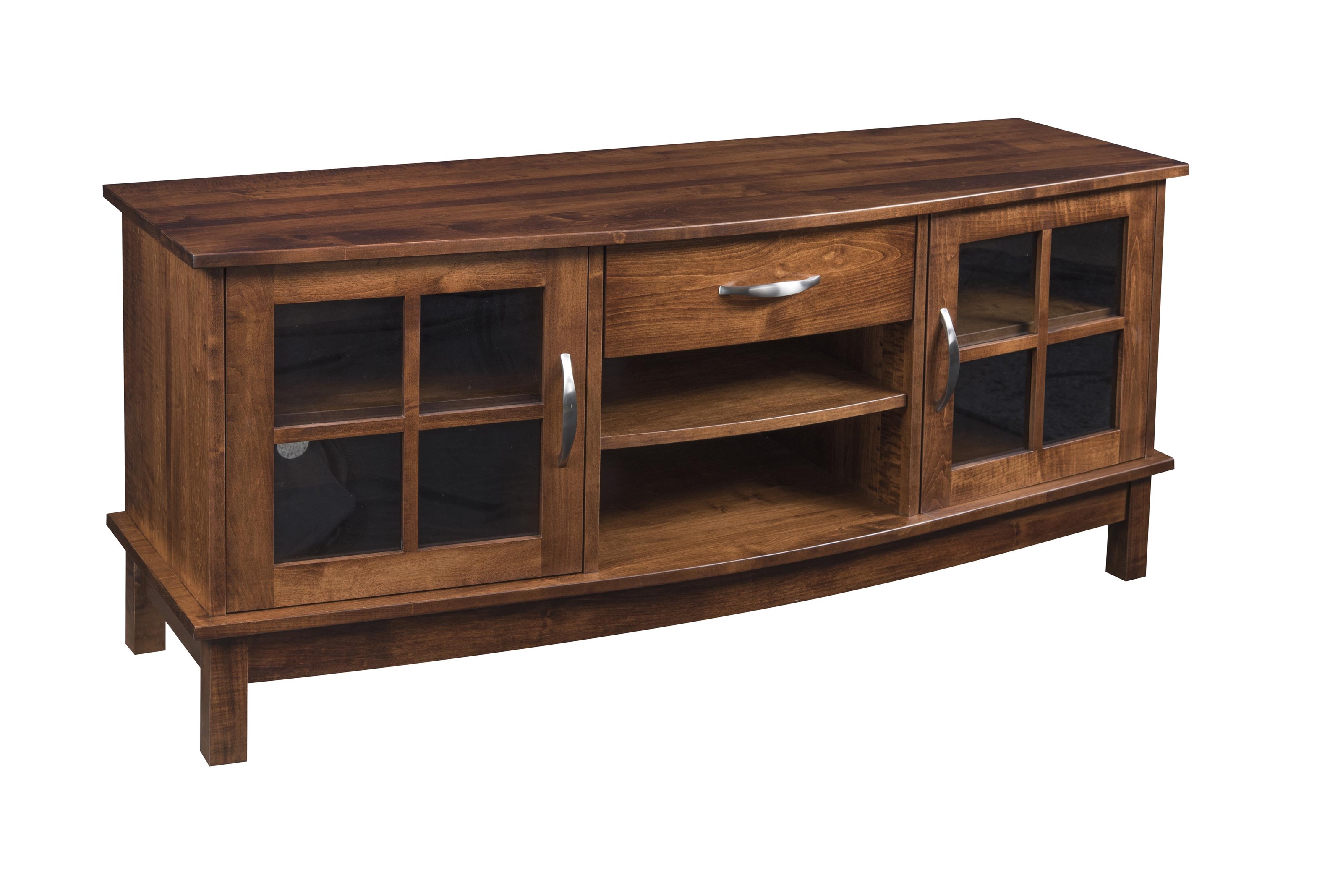 Wayside Custom Furniture Solid Wood TV Stands 60" Arched Bow TV Stand ...
