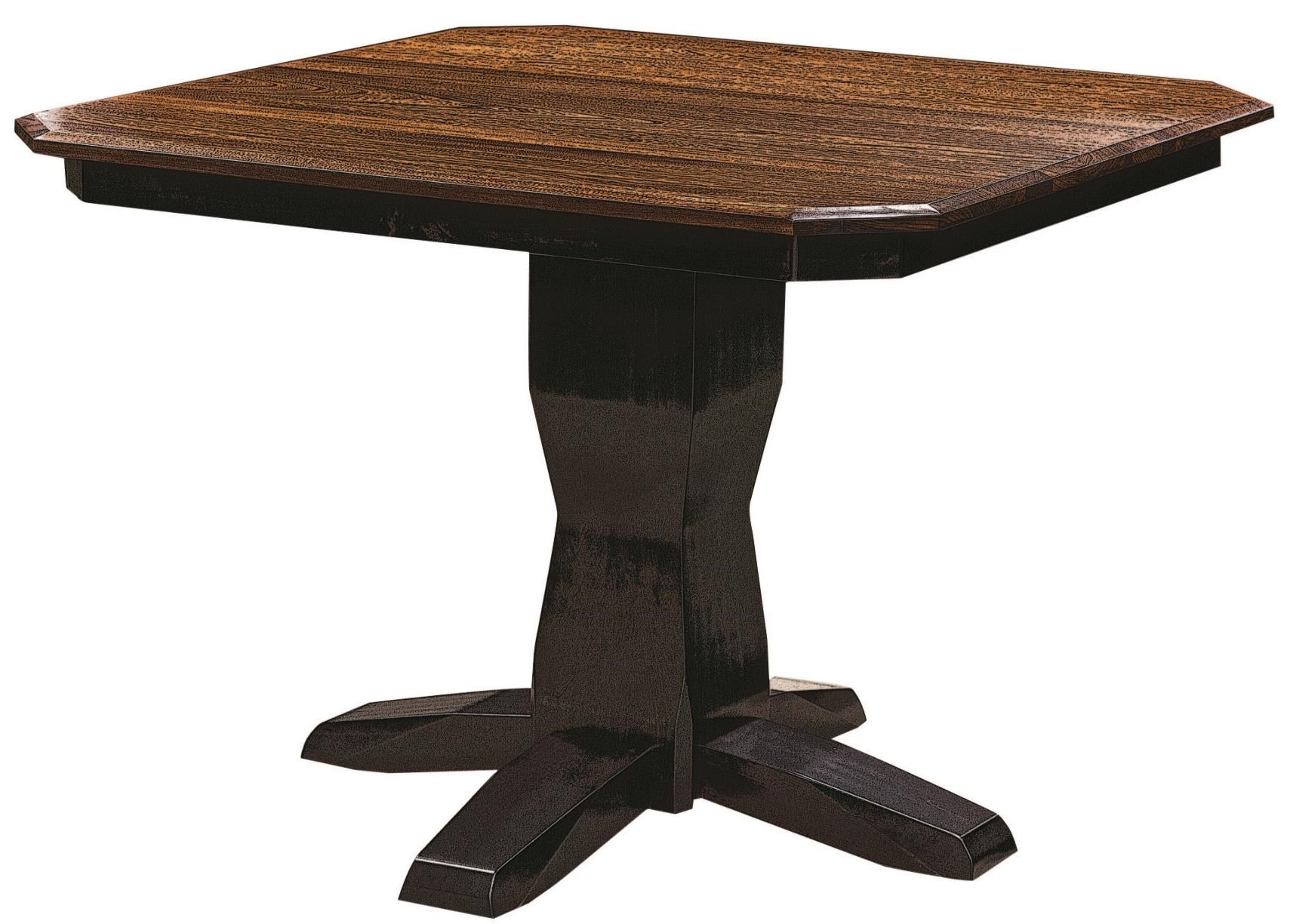 Wayside Custom Furniture Kountry Knob Bevel Shaker Single Pedestal ...