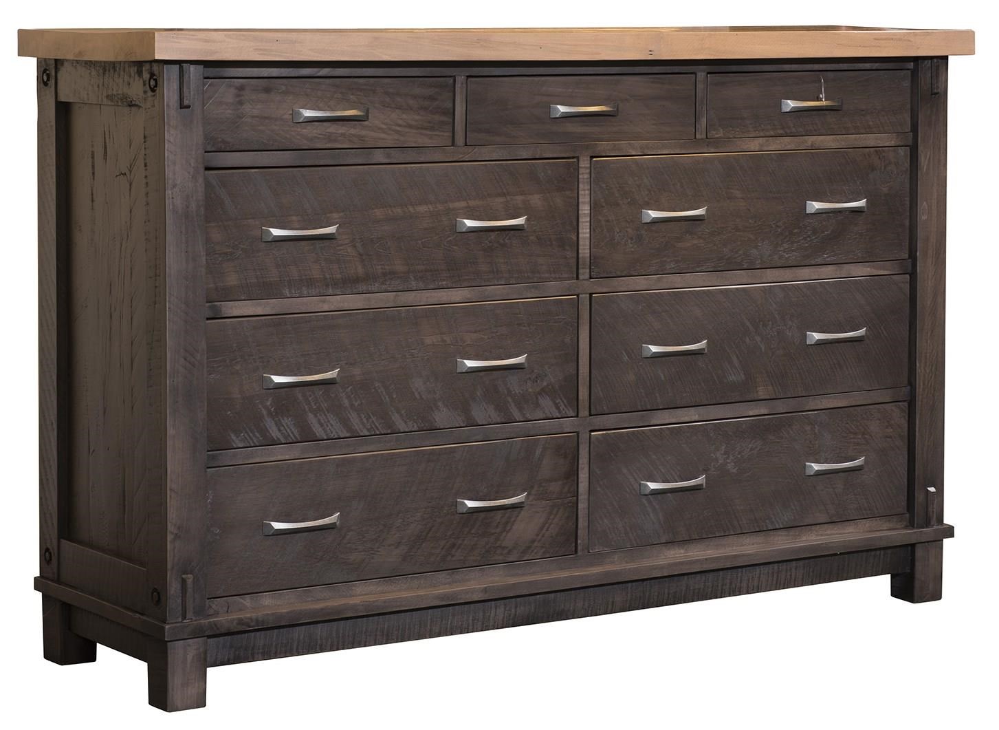 Wayside Custom Furniture Timber Bedroom 9 Drawer Mule Dresser | Wayside ...