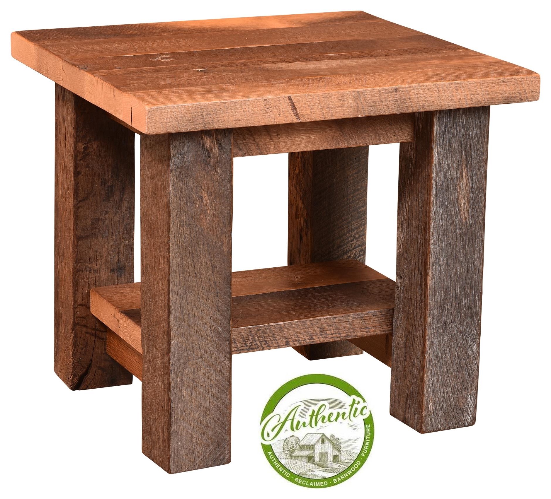 Urban Barnwood Furniture Almanzo Reclaimed Barnwood End Table | Wayside ...