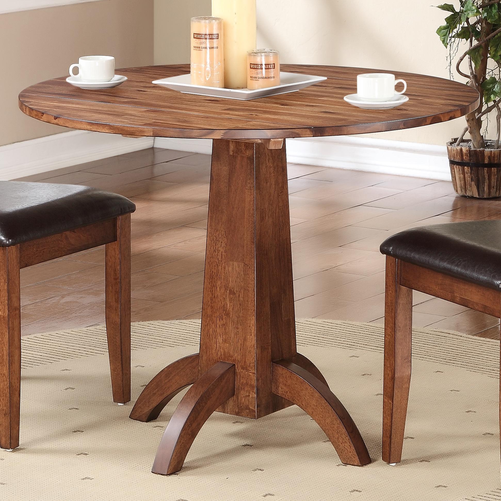 Winners Only Broadway Single Pedestal Drop Leaf Table | Mueller ...