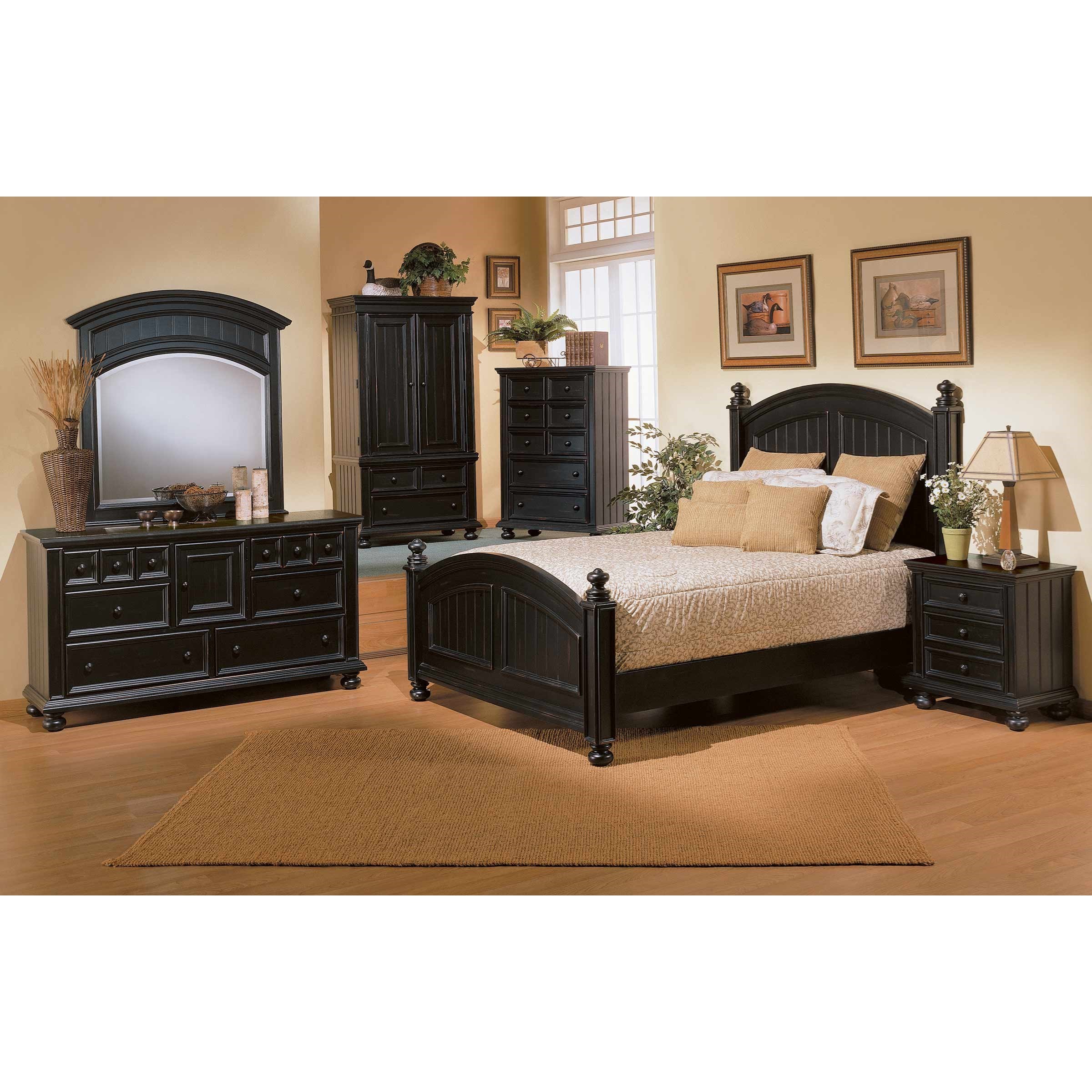 Winners Only Cape Cod Transitional Panel Queen Bed with Bun Feet ...