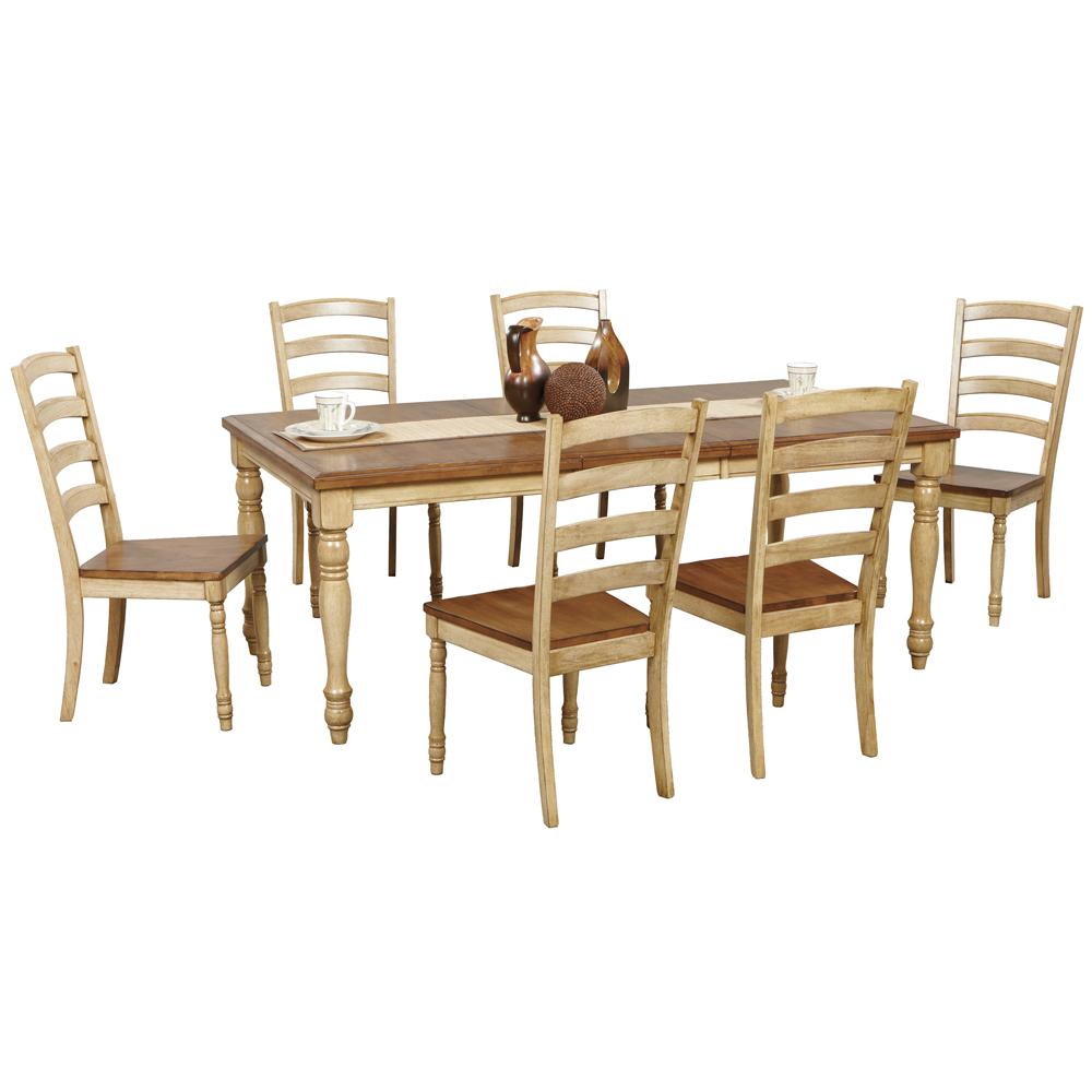 Winners Only Quails Run DQ1450SWx6+DQ14278Wx1 7 Piece Turned Leg Table ...